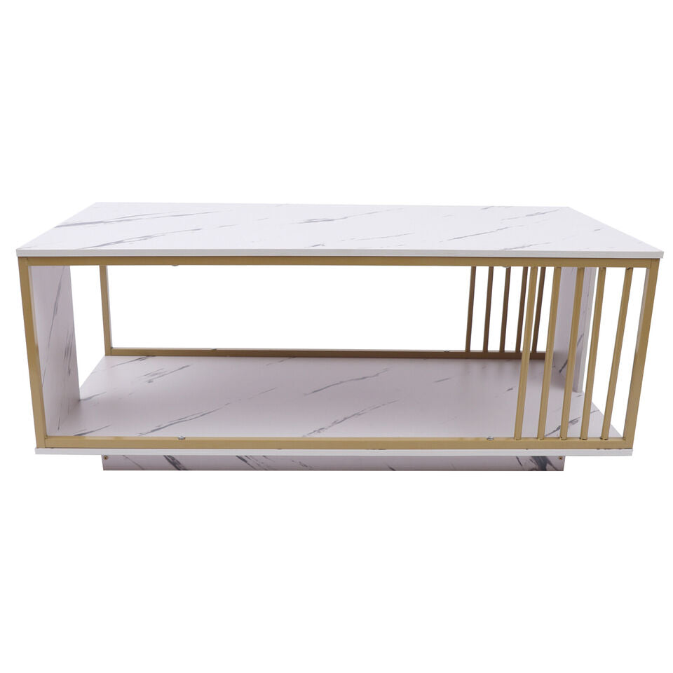 Modern White GOLD Coffee Table – Stock Preferred