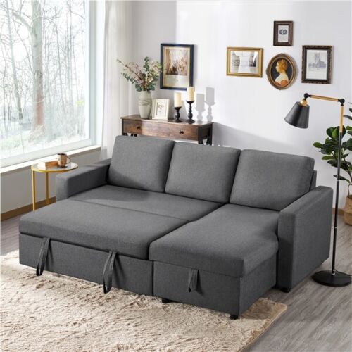 Convertible 4-seat Sectional Reversible Sofa Bed – Stock Preferred